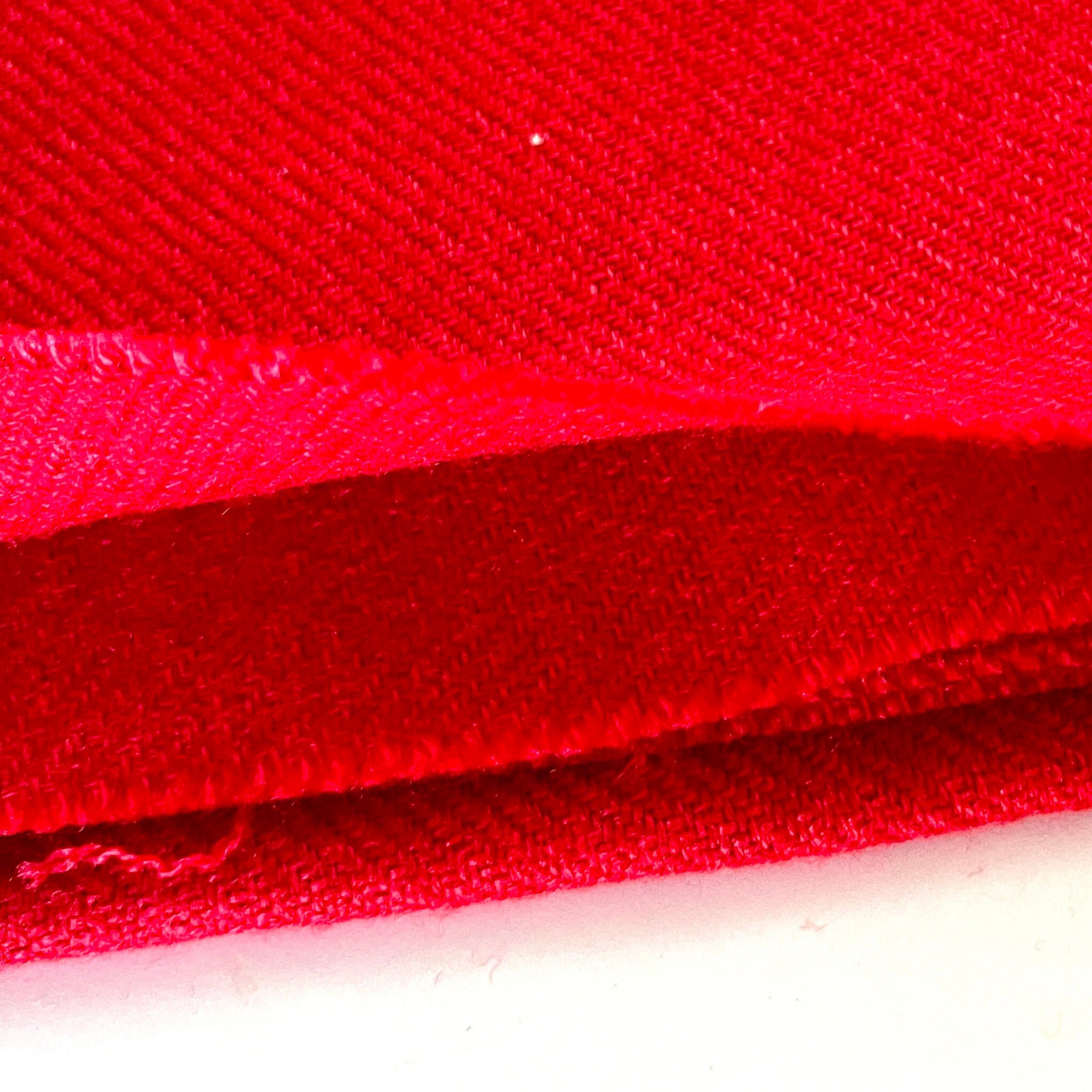 Vintage Wool Fabric 1.5 Yard (54 X 50) Solid Red Wool Cloth Yardage ...
