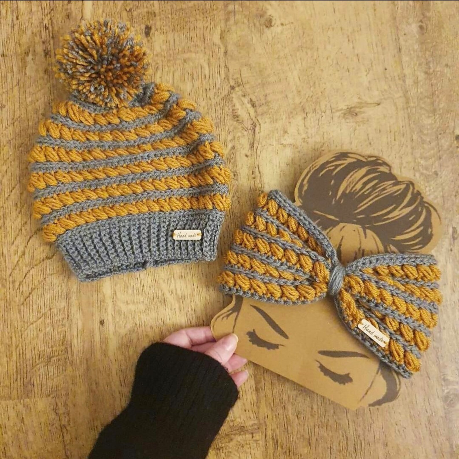 Printable Messy Bun Display Card for Ear Warmers Headbands and Messy ...