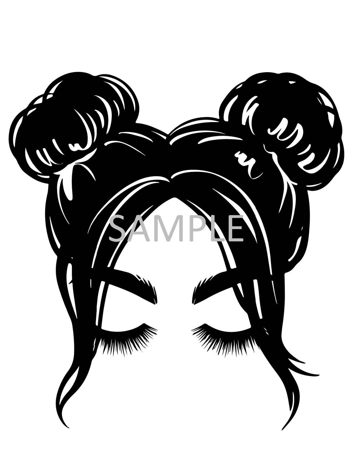 Printable Messy Bun Display Card for Ear Warmers Headbands and Messy ...