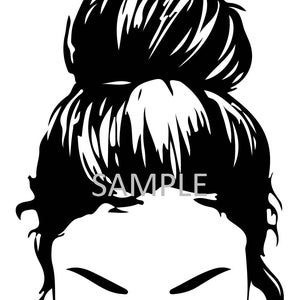 Printable Messy Bun Display Card for Ear Warmers Headbands and Messy ...