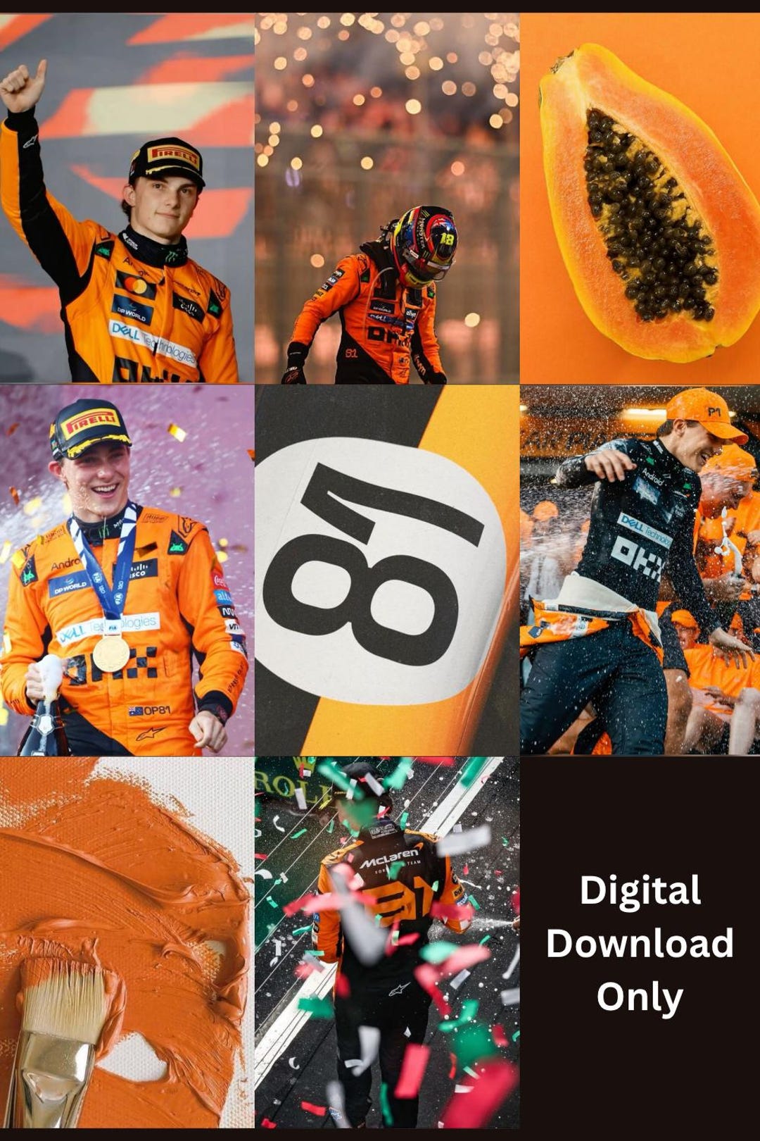 Oscar Piastri F1 Photo Collage | Formula One Wall Art (digital Download ...