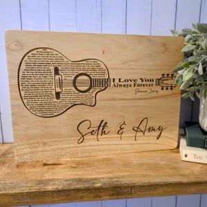 Personalized Engraved Heart Song Lyrics Wall Art Wood Boards - Custom ...