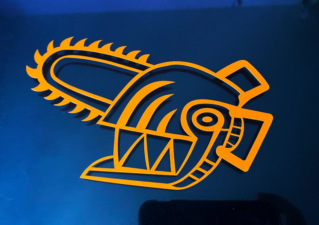 Chibi Chainsaw Head Vinyl Decal Sticker | Chainsaw Anime - Etsy