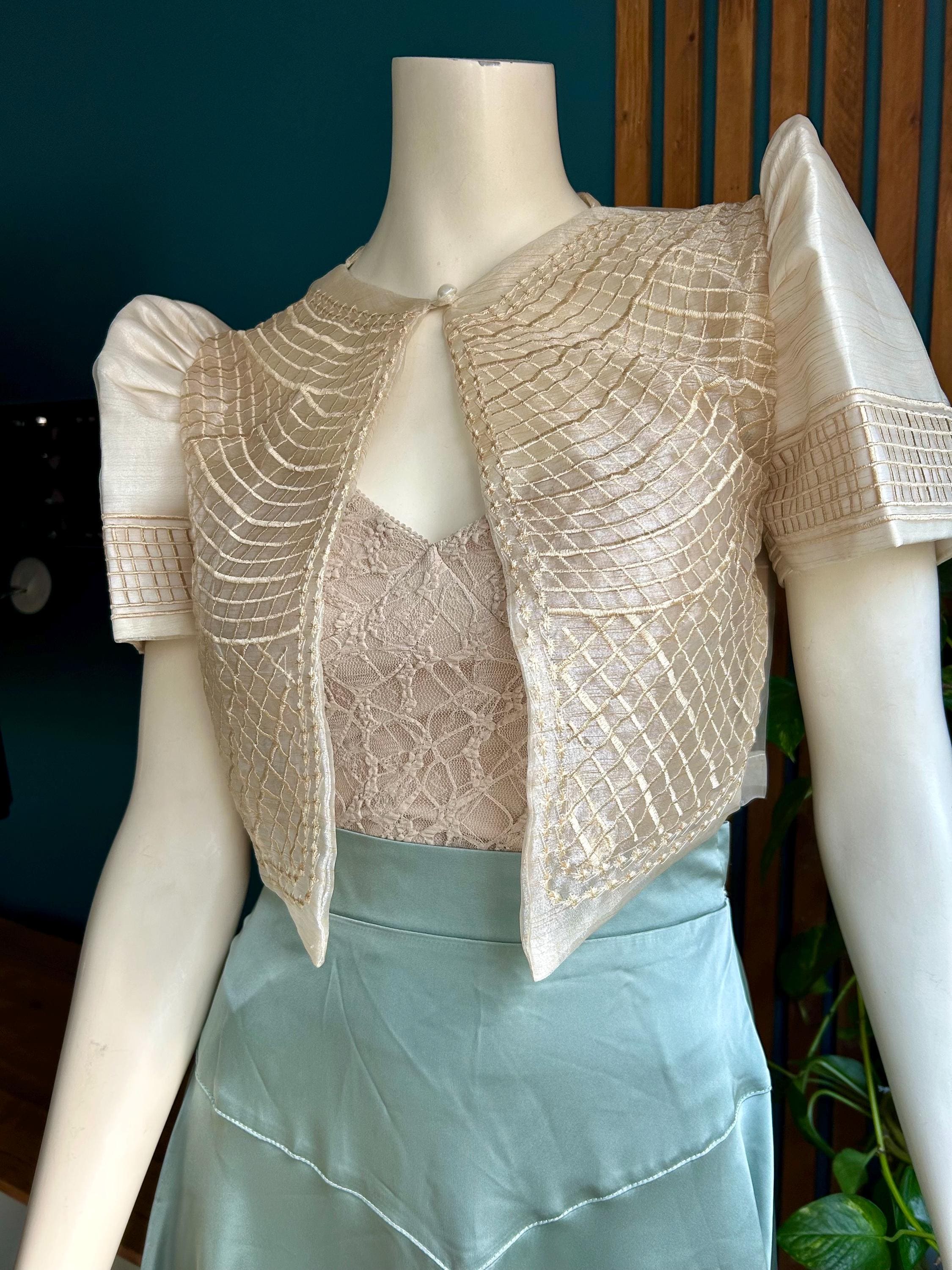 Beige Filipiniana Bolero for Women Perfect for Wedding, Graduation or ...