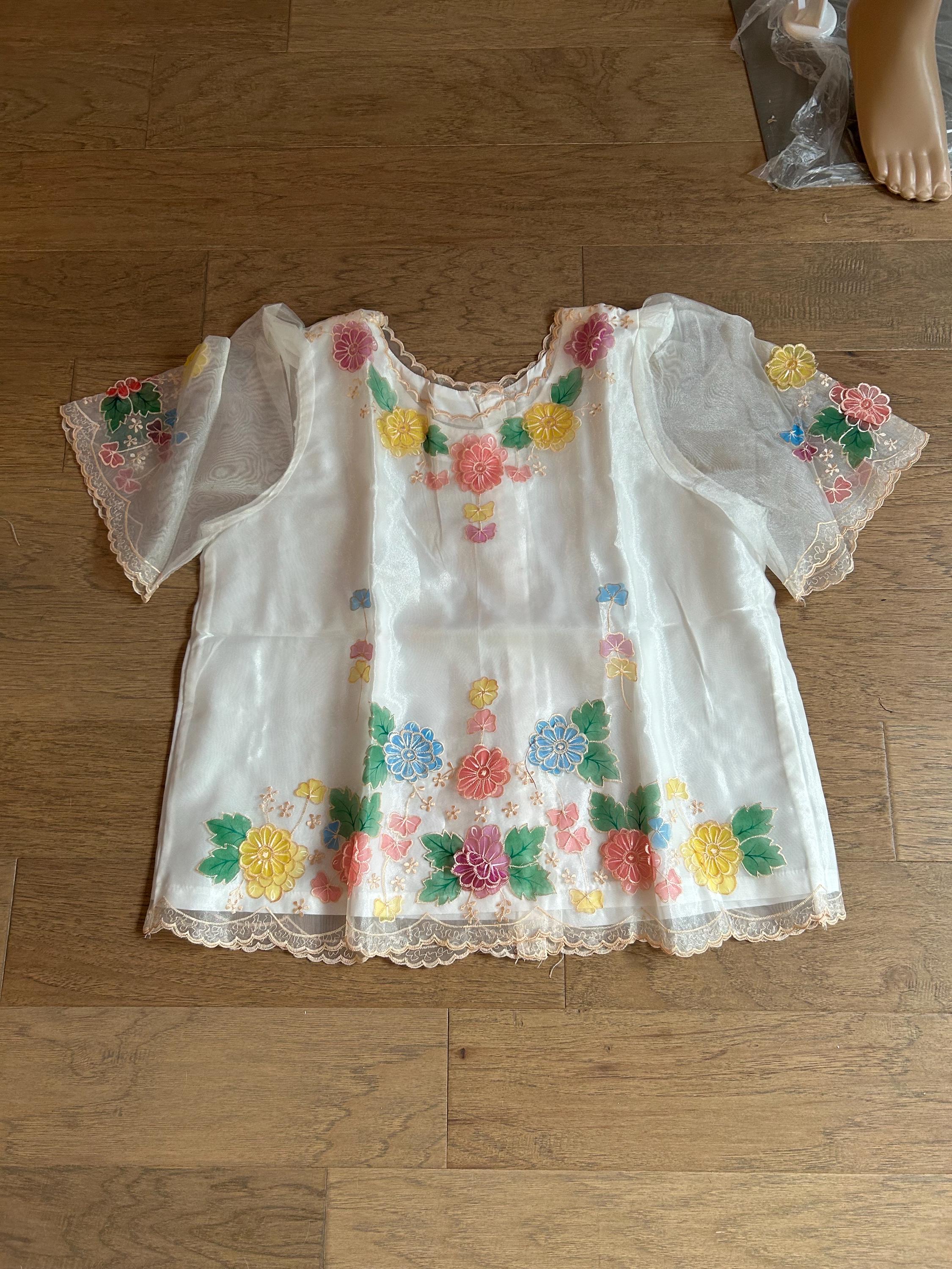 Ivory Filipiniana Kimona With Embroidery Size: XXL Philippine Costume ...