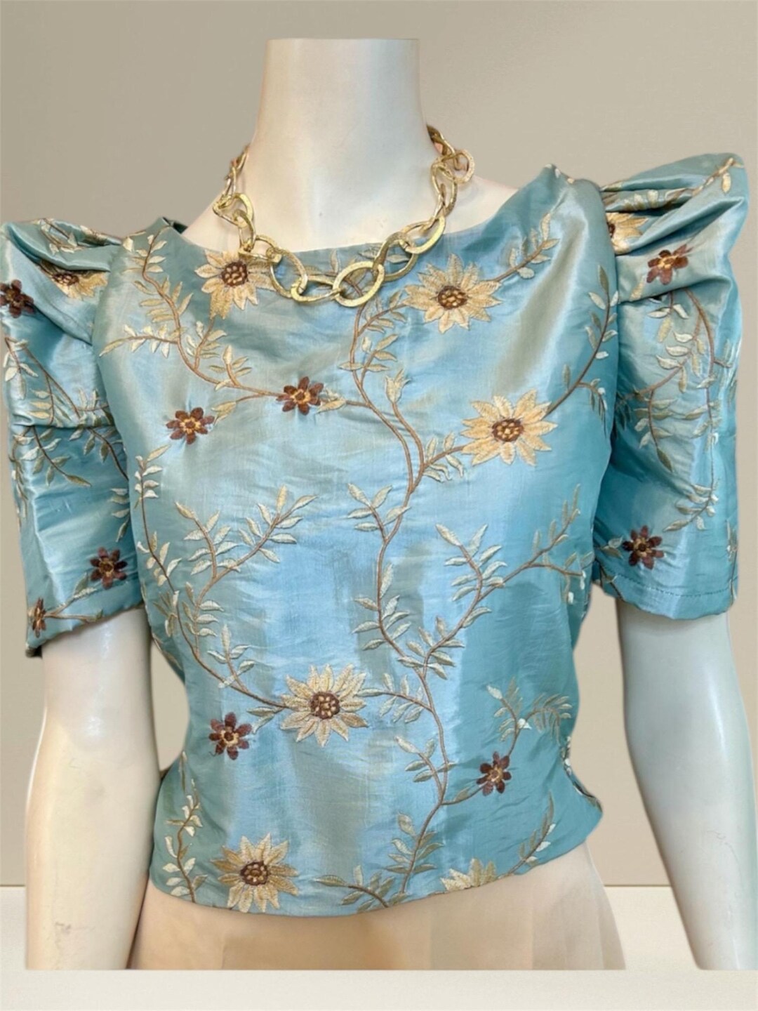 Modern Filipiniana Floral Top and or Skirt Mix and Match Sage Green ...