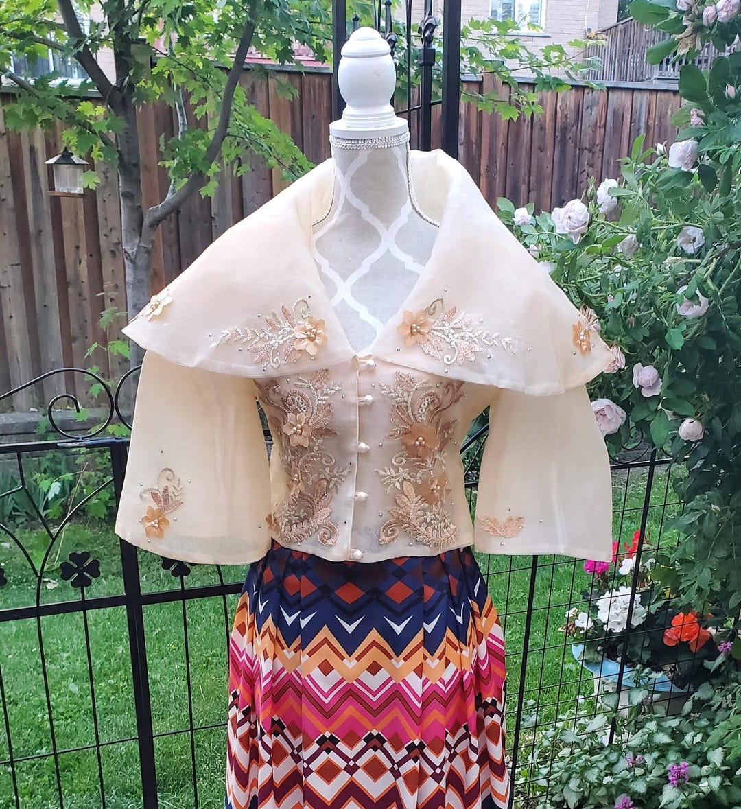 Maria Clara Filipiniana Top High Quality Size Small - Etsy UK