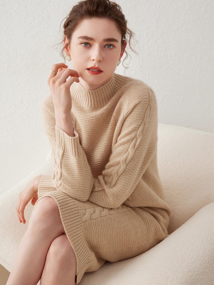 100% Cashmere. Cashmere Dress for Winter. Cashmere Collared - Etsy