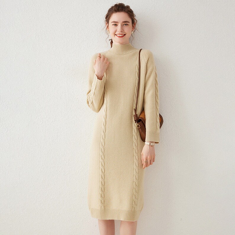 100% Cashmere. Cashmere Dress for Winter. Cashmere Collared - Etsy