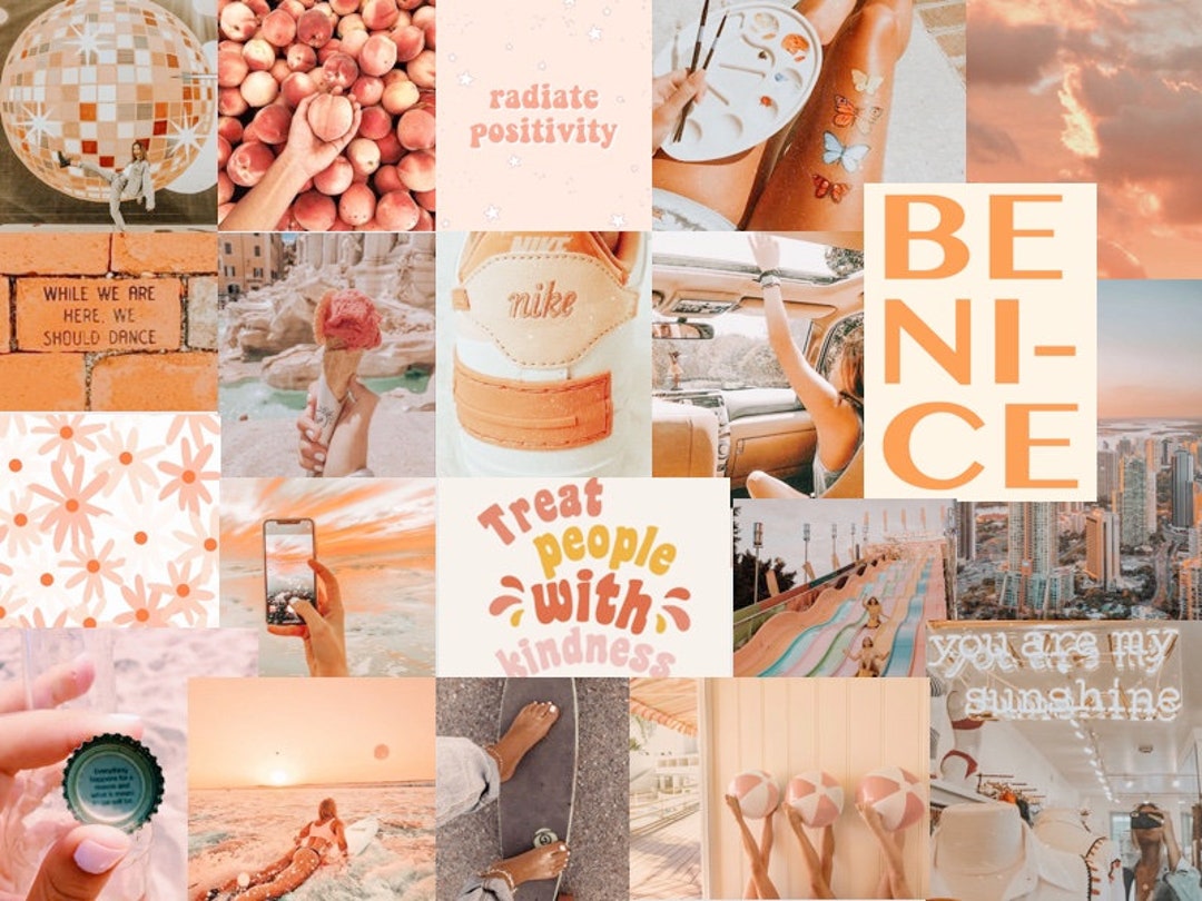 Just Peachy VSCO Collage Kit - 60pc Download - Etsy