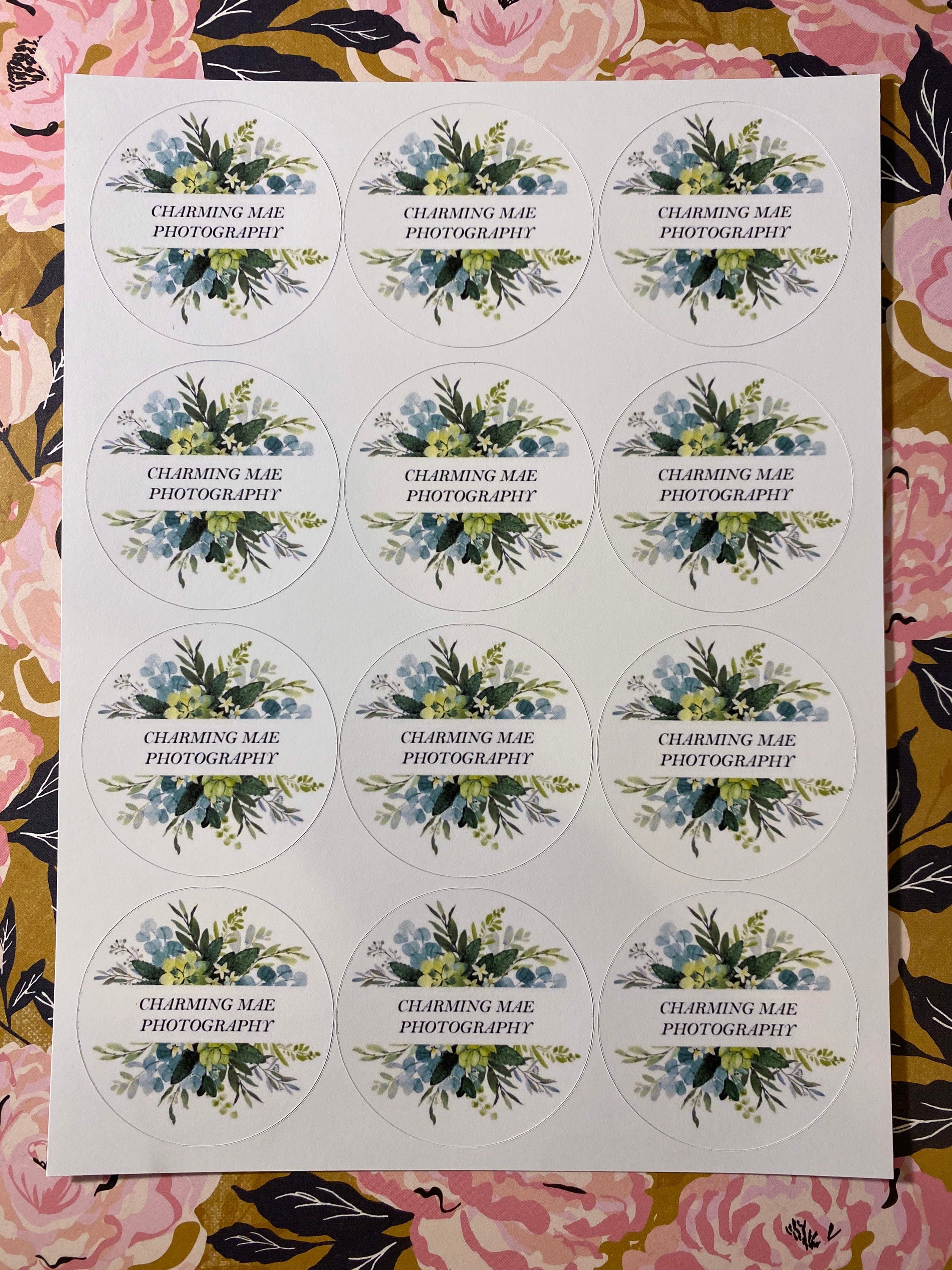 Custom logo sticker sheet 12 stickers per sheet Matte or | Etsy