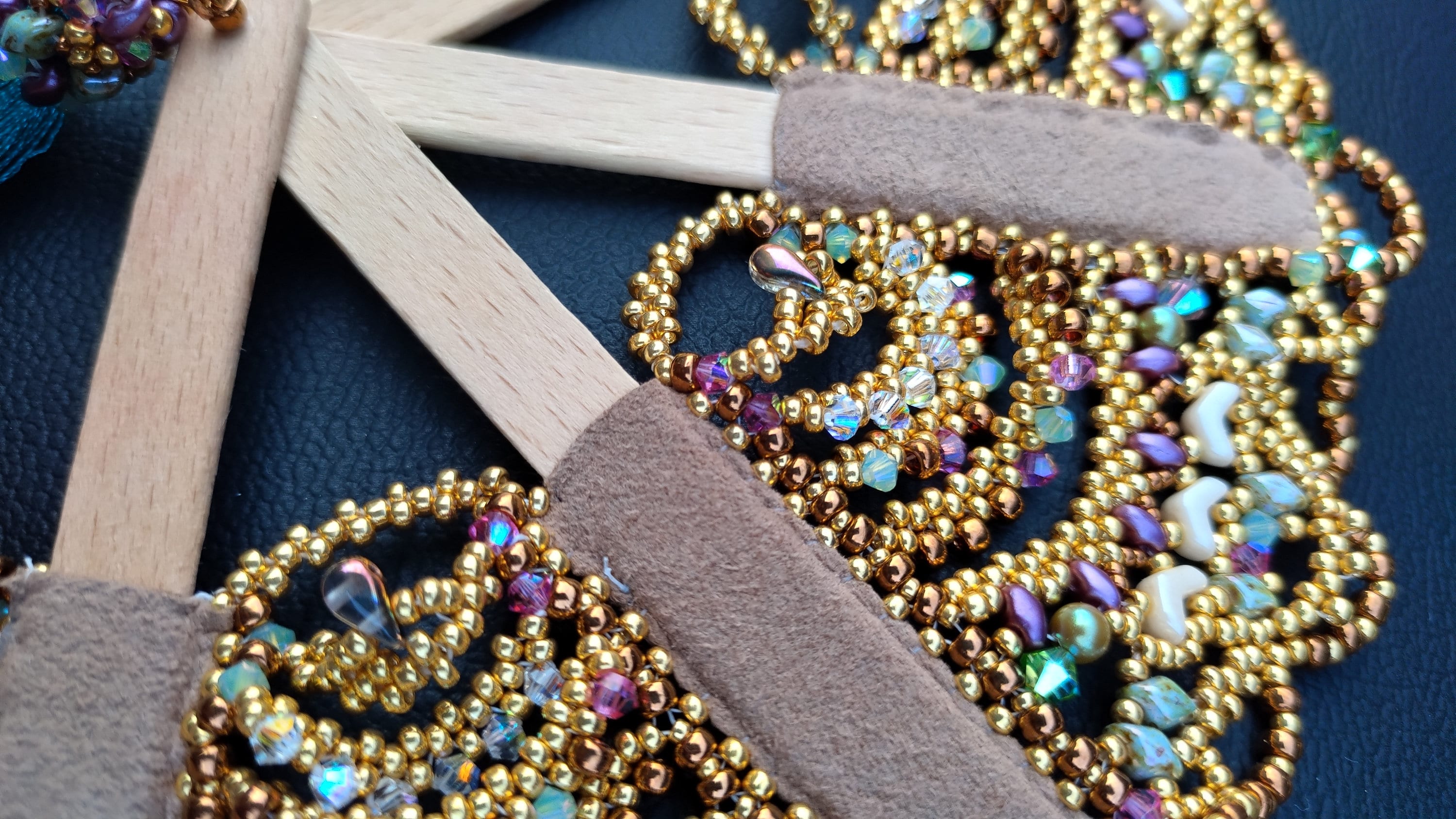 Bead Weaving Fan Tutorial, Instant Download, Miniduo, Mini Gemduo, Mini ...