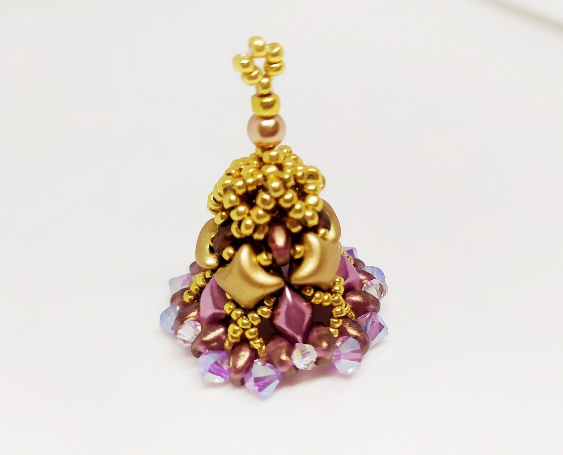 Beaded Bell Tutorial PDF Beading Pattern Beading Tutorial Christmas or ...