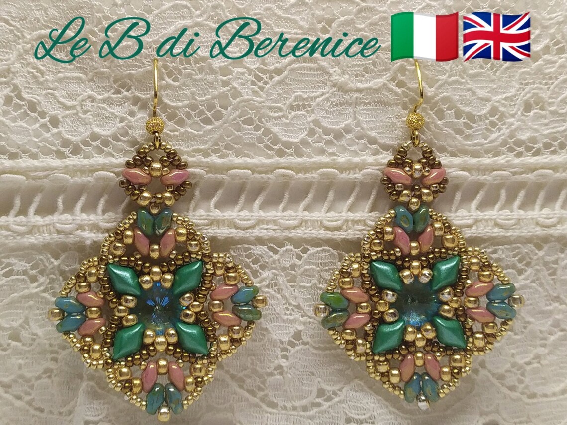 Arabesque Beads Earrings Tutorial Beading Pattern Earring - Etsy