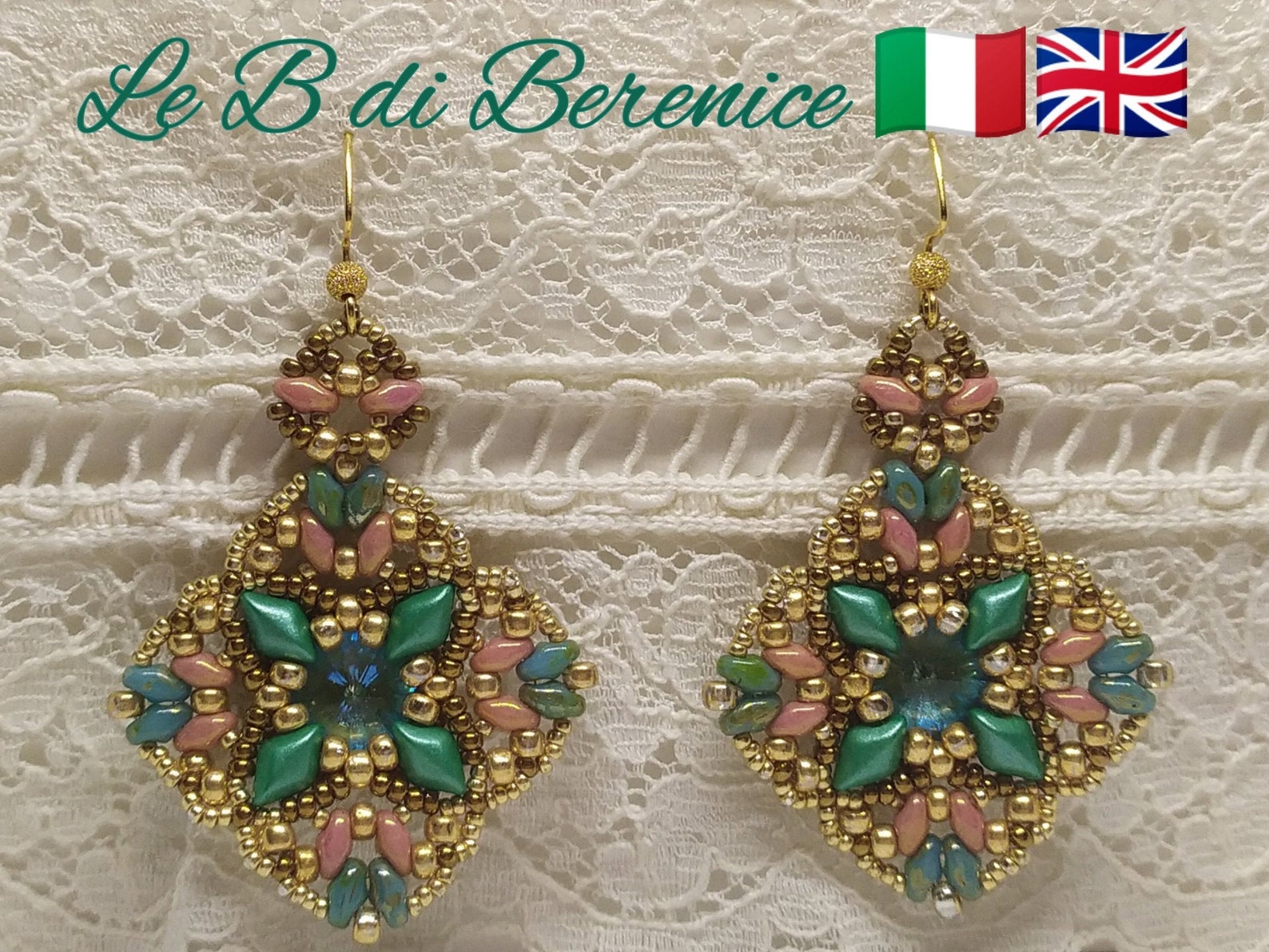 Arabesque Beads Earrings Tutorial Beading Pattern Earring - Etsy