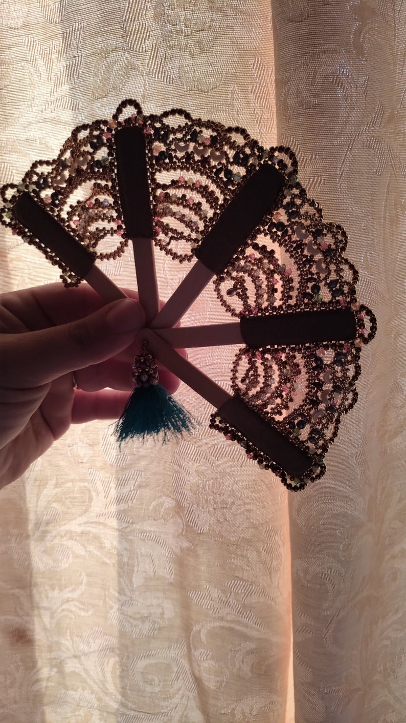 Bead Weaving Fan Tutorial, Instant Download, Miniduo, Mini Gemduo, Mini ...