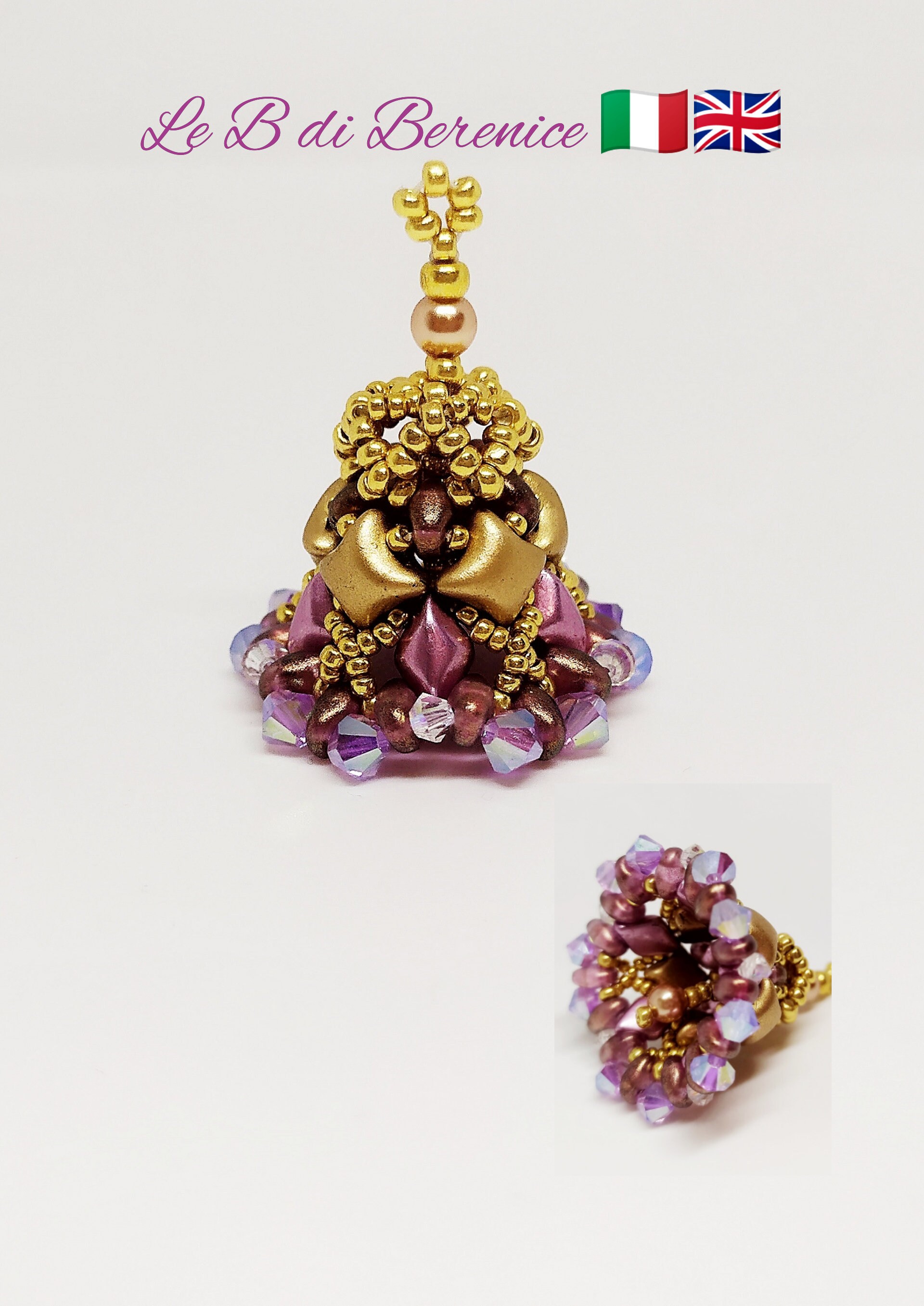 Beaded Bell Tutorial PDF Beading Pattern Beading Tutorial Christmas or ...