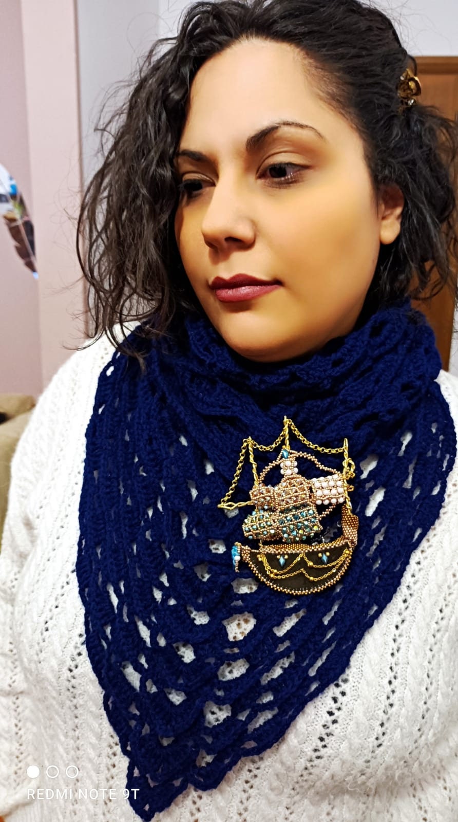 The Sailing Ship Brooch, Beaded Weaving, With 4mm Bicone, 4mm Pearls ...