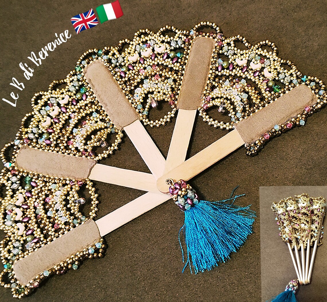 Bead Weaving Fan Tutorial, Instant Download, Miniduo, Mini Gemduo, Mini ...