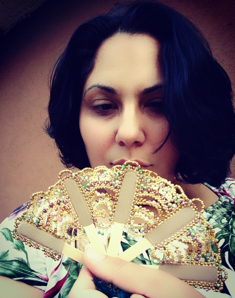 Bead Weaving Fan Tutorial, Instant Download, Miniduo, Mini Gemduo, Mini ...