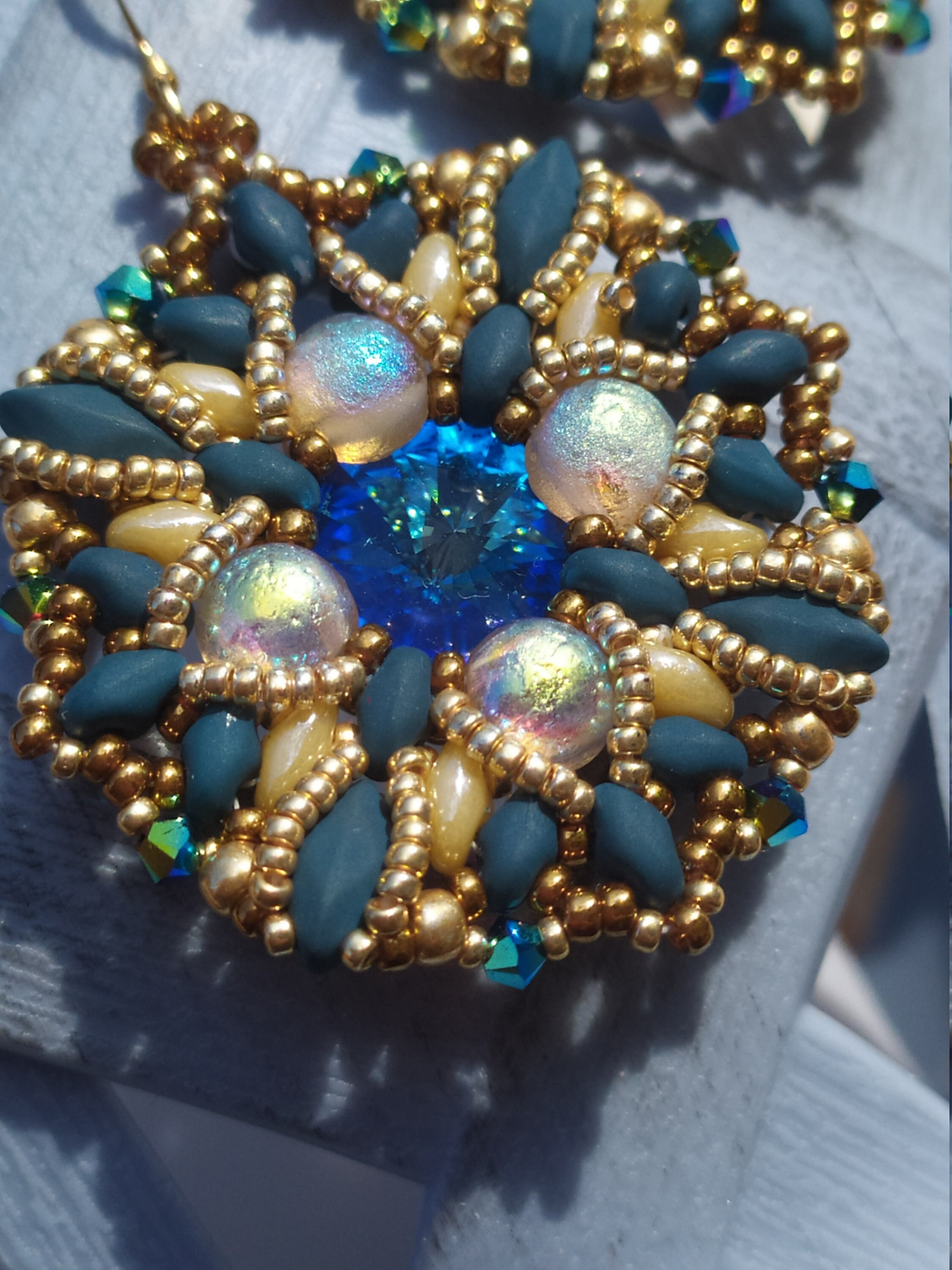 Beading Tutorial sky Blue Beading Pattern Earrings Tutorial Swarovski ...