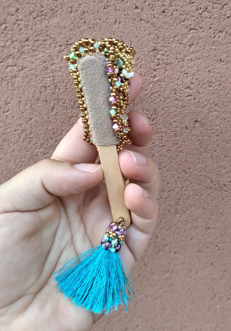 Bead Weaving Fan Tutorial, Instant Download, Miniduo, Mini Gemduo, Mini ...