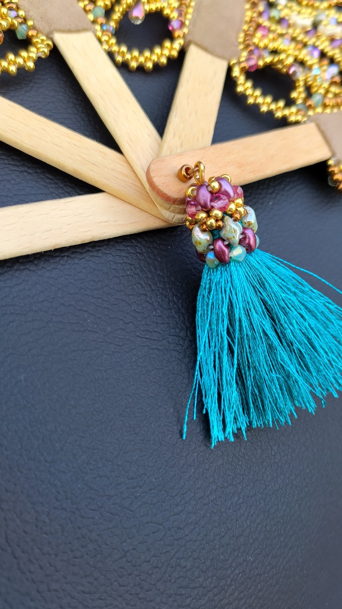 Bead Weaving Fan Tutorial, Instant Download, Miniduo, Mini Gemduo, Mini ...