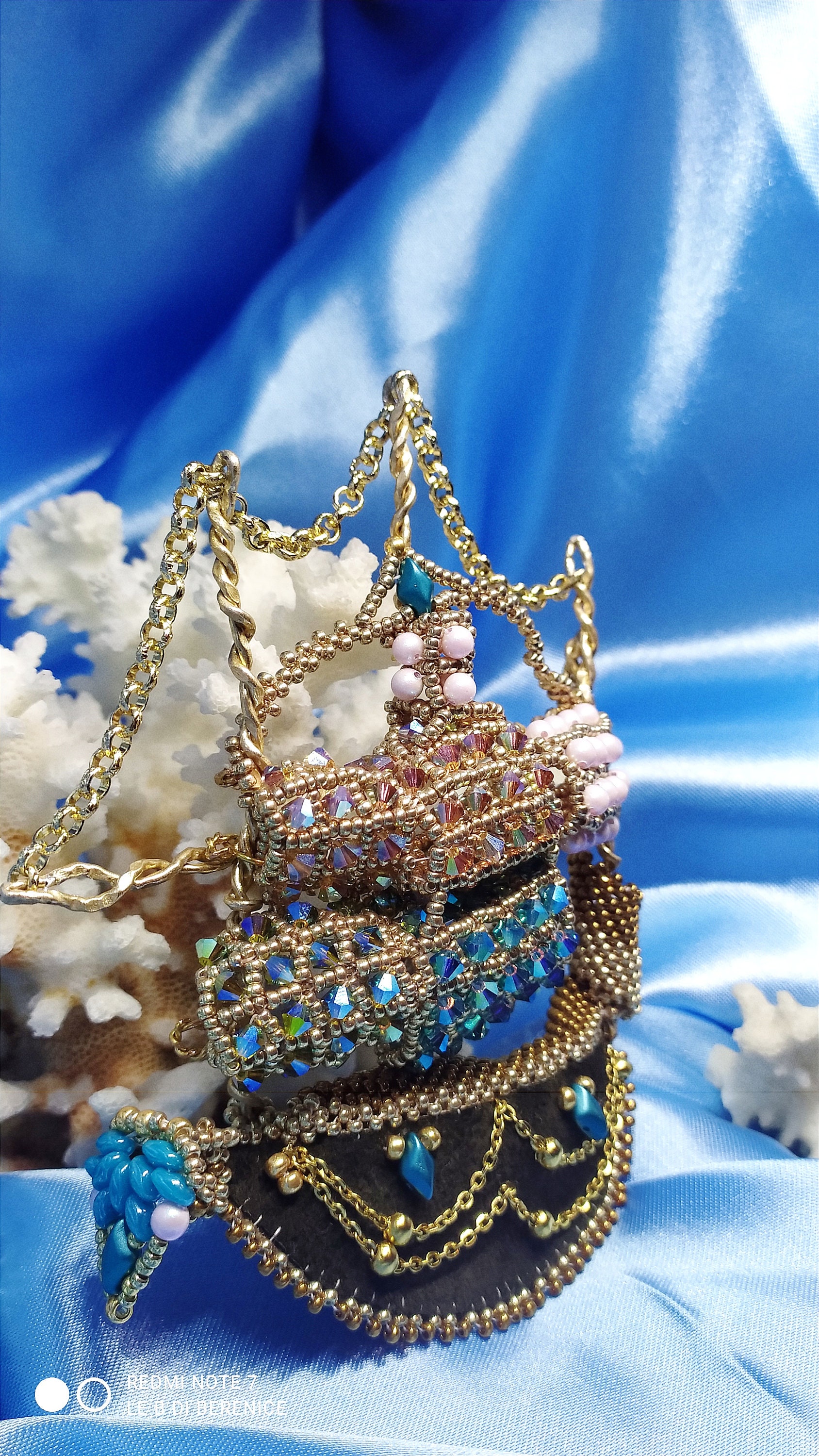 The Sailing Ship Brooch, Beaded Weaving, With 4mm Bicone, 4mm Pearls ...