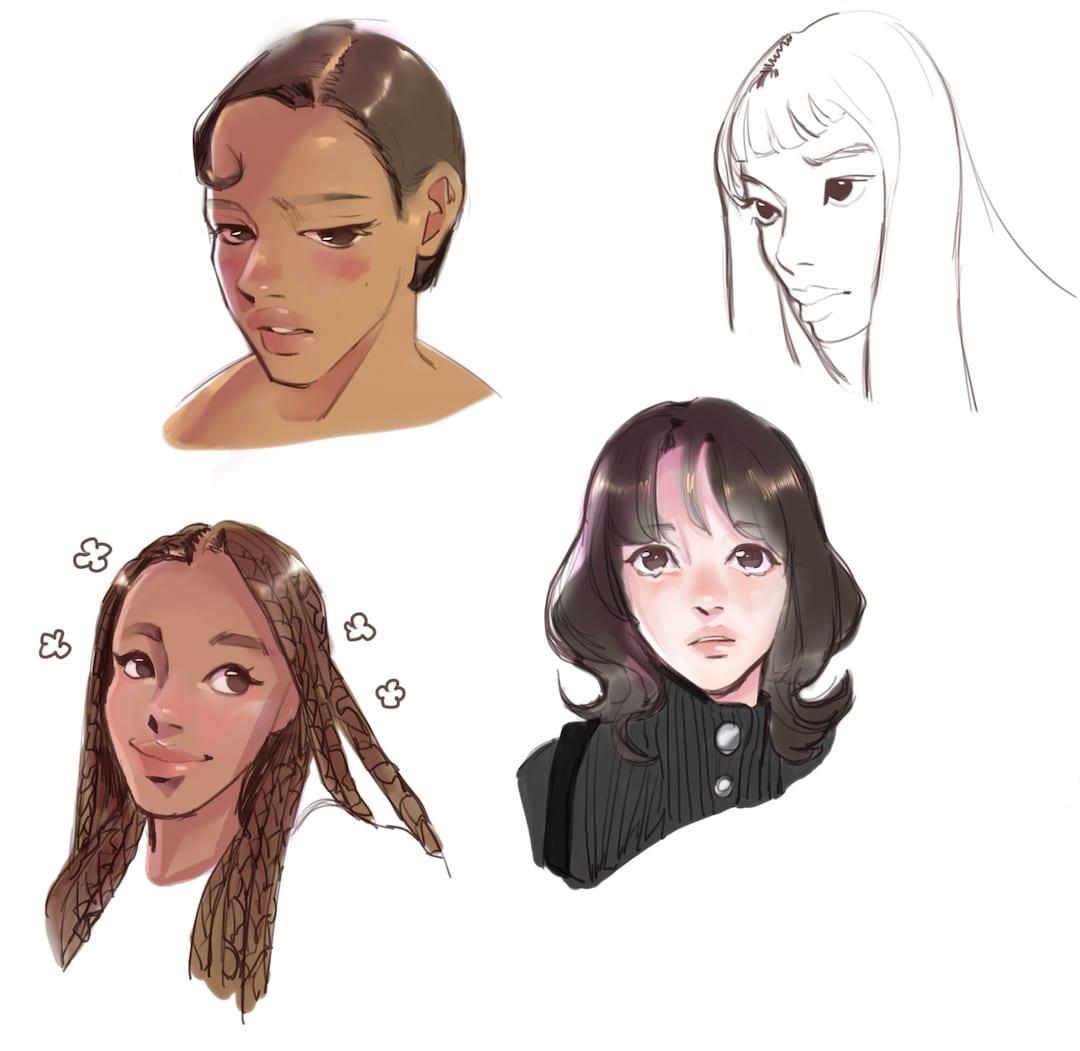 Custom Manga Portrait Drawing - Etsy