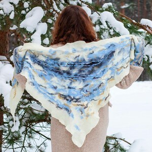 Felted Textured 100% Scarf Wrap/shawl - Etsy