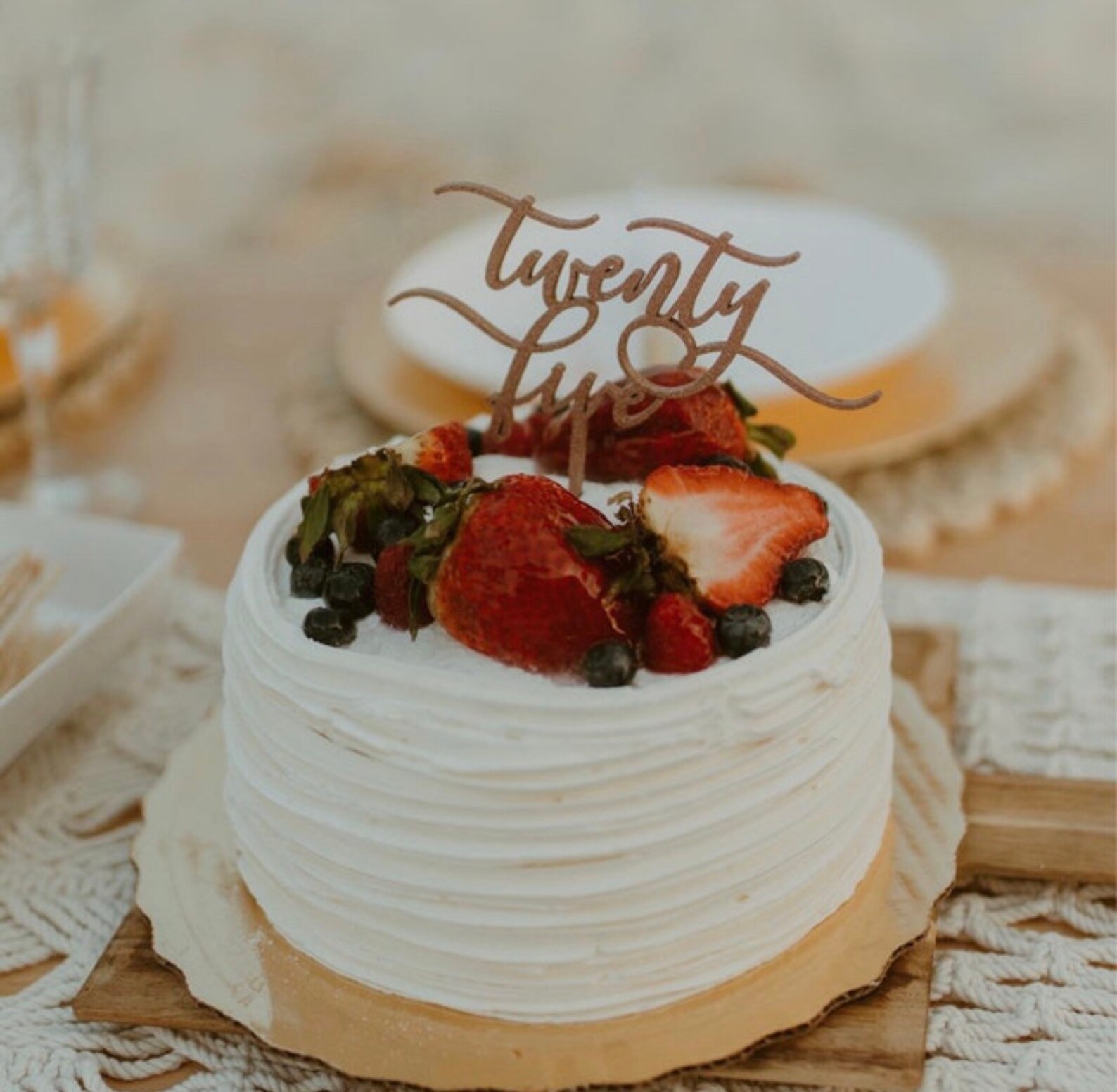 Twenty Five Cake Topper, 25 Cake Topper, 25th Cake Topper. Happy 25th ...