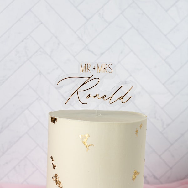 Modern Cake Topper - Etsy