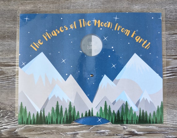 Lunar Phases From Earth Busy Book Activity Page Moon Phases - Etsy