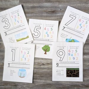 Number Worksheets Tracing Writing Number Recognition - Etsy