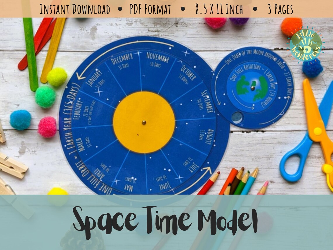 Space Time Orbit Model Outer Space, Earth Orbit, Lunar Orbit, Moon ...