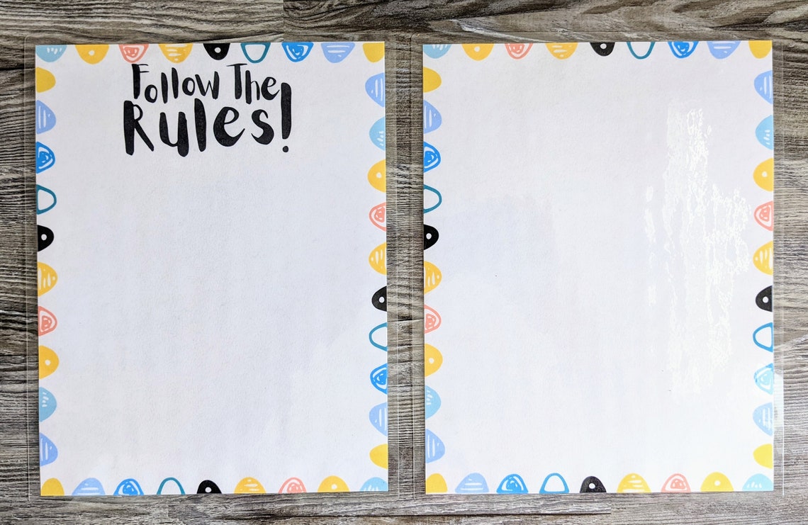 Rule Poster With Removable Rule Cards Classroom Homeschool - Etsy