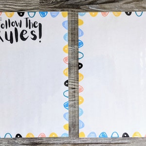 Rule Poster With Removable Rule Cards Classroom Homeschool - Etsy