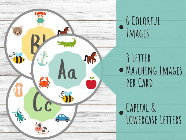 Alphabet Beginning Sounds Clip Cards Printable Homeschool - Etsy
