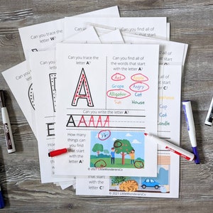 Capital Letters Alphabet Learning Activity Printable | Etsy