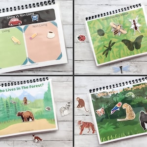 Nature Busy Book Printable - Preschool Quiet Activity, Travel Book ...