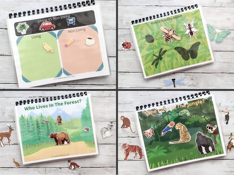 Nature Busy Book Printable - Preschool Quiet Activity, Travel Book ...