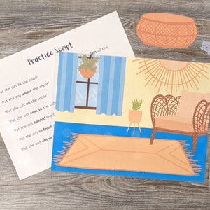 Positional Words Speech Practice Mat Speech Therapy - Etsy