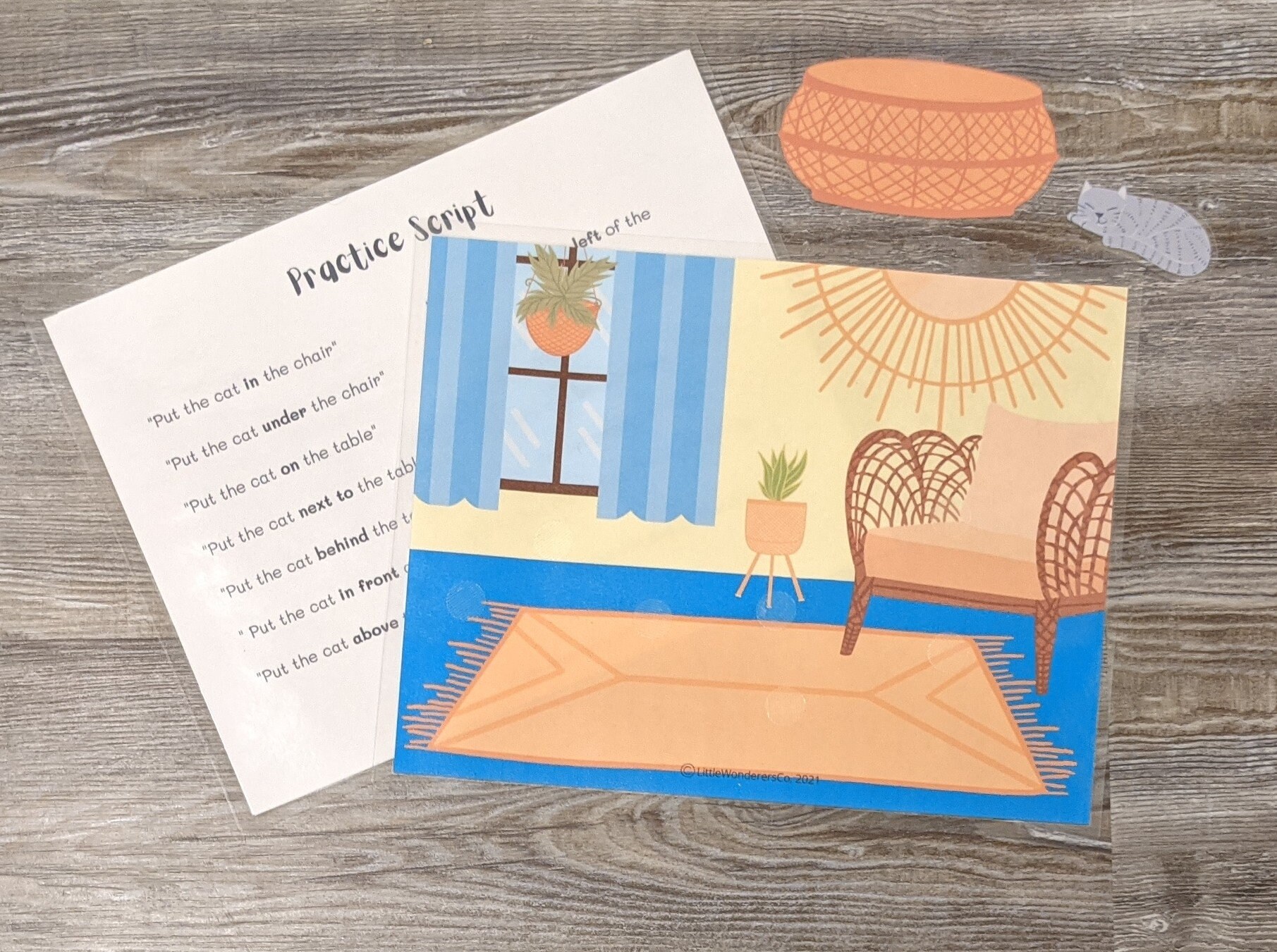 Positional Words Speech Practice Mat Speech Therapy - Etsy