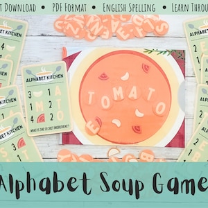 Alphabet Soup Game Activity - Counting, Spelling, Food, Cooking ...
