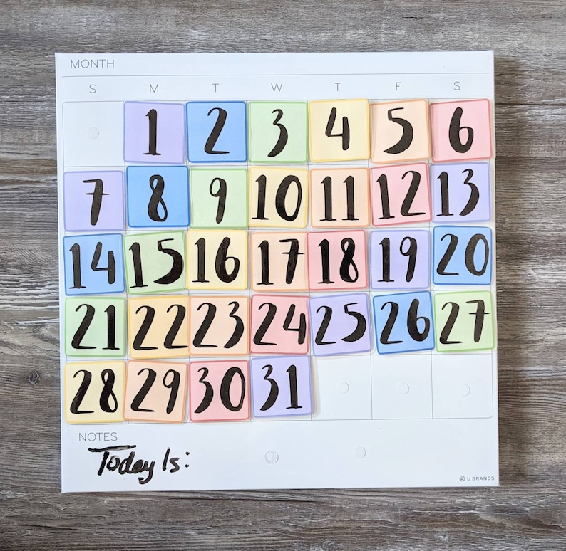 Rainbow Circle Time Wall Calendar Bundle Printable With Storage Posters ...