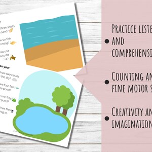 Following Directions Practice Sheets - Drawing, Preschool, Kids, Craft ...