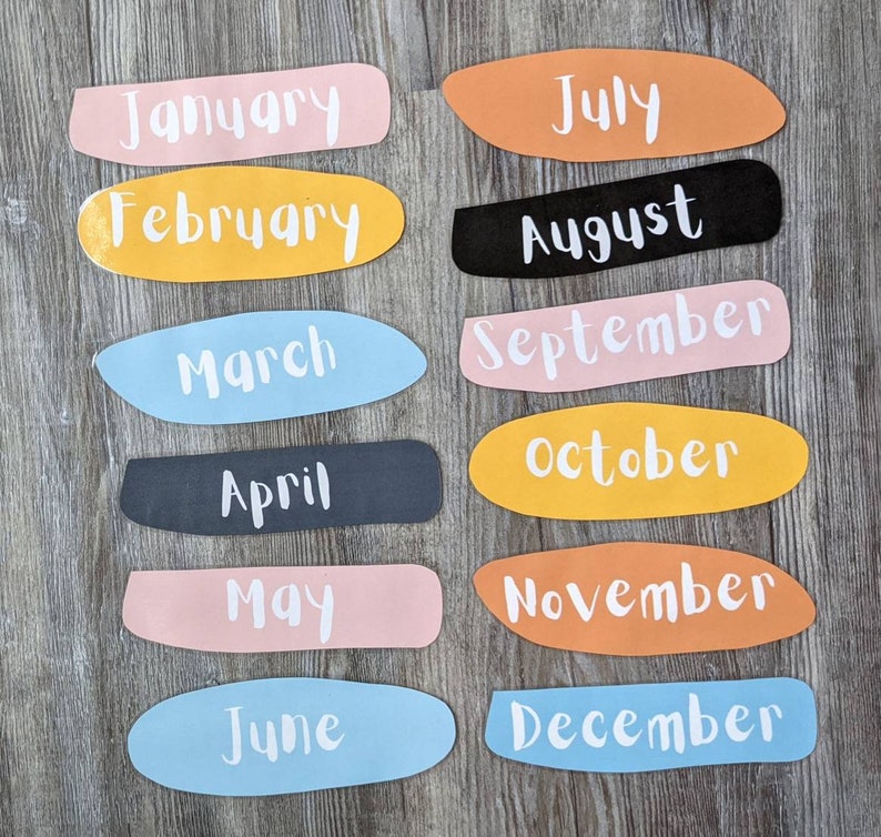 Desert Classroom Wall Calendar Card Set Warm Colors, Printable Calendar ...