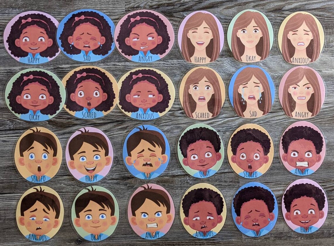 Personalizable Daily Emotions Poster With Interchangable Faces | Etsy