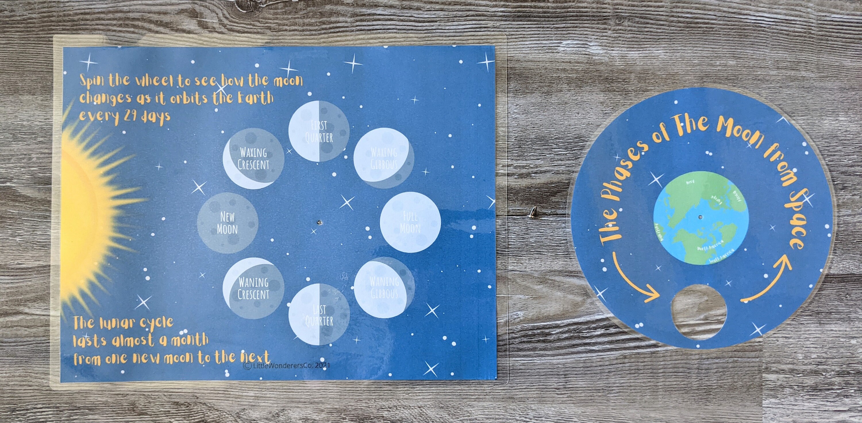 Lunar Phases From Space Busy Book Activity Page - Moon Phases, Outer ...