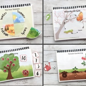 Nature Busy Book Printable - Preschool Quiet Activity, Travel Book ...